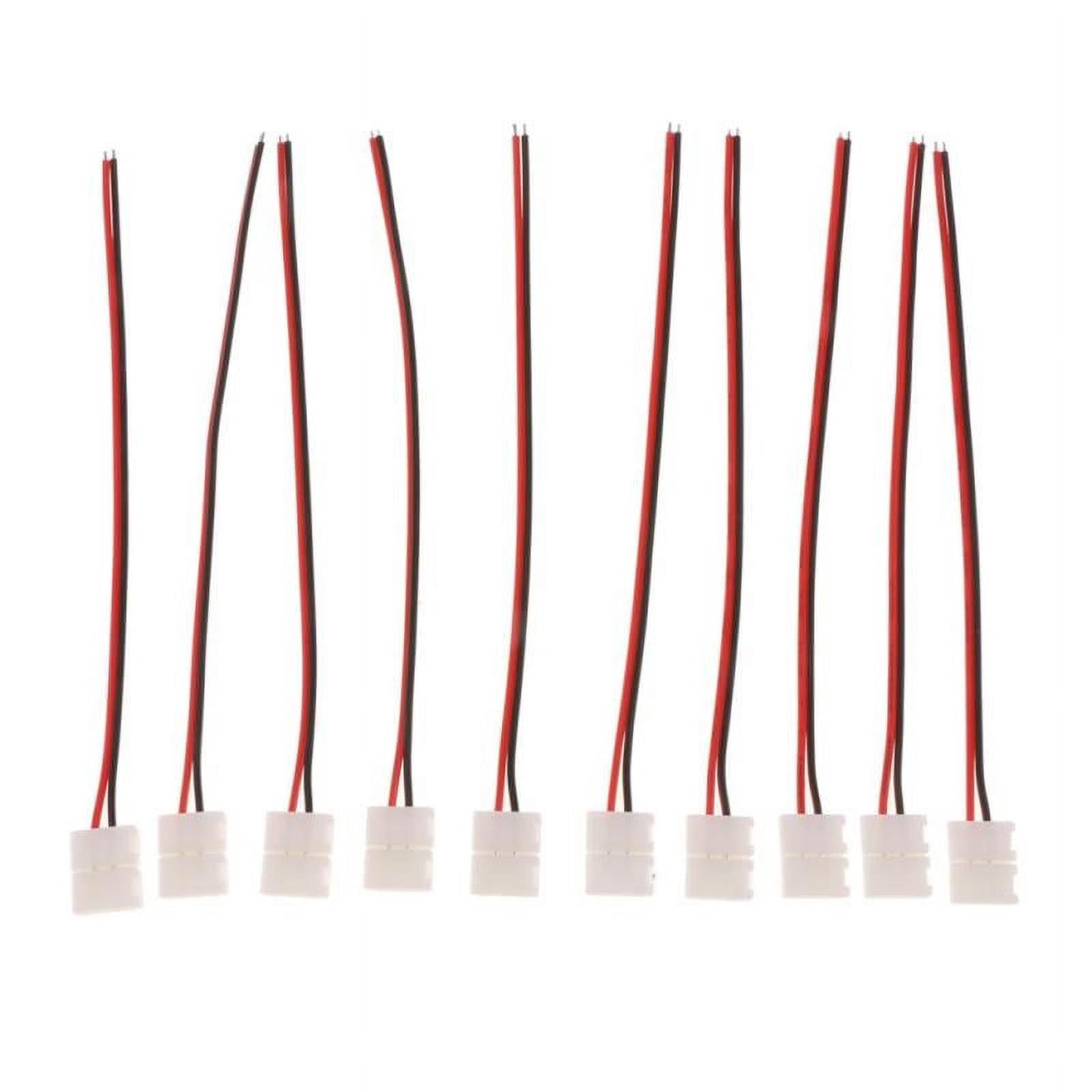 10-Piece PTB Solderless LED Strip Connector Clip Wire Cable for 5050/ ...