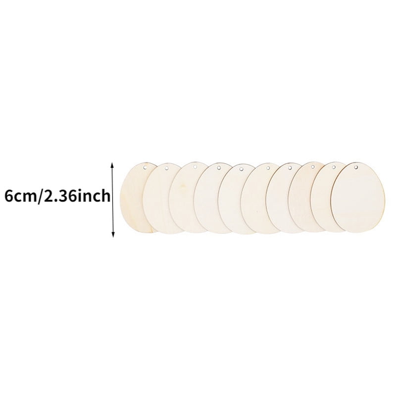 10-Piece Painted & DIY Blank Wood Easter Egg Decorations - Hang, Craft ...