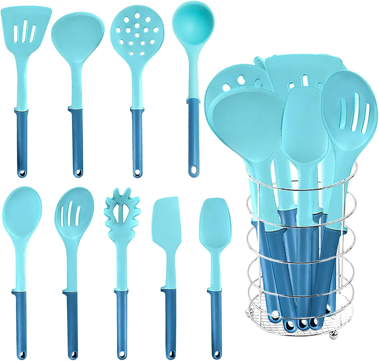 10-Piece Purple Kitchen Utensils, Premium Silicone Cooking Kitchen ...