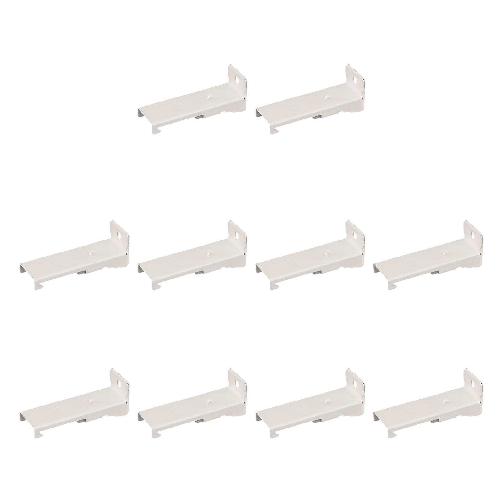 10 Piece Quick Install Curtain Rails Brackets Metal Wall Fixings ...