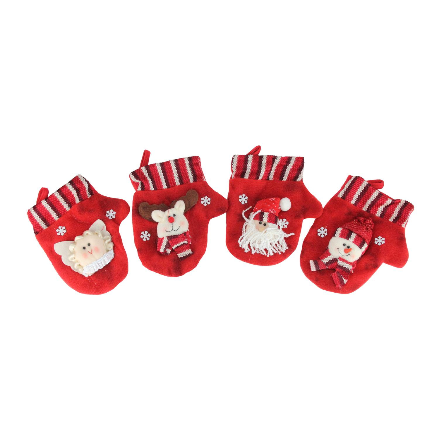 10-Piece Red Classics Christmas Stocking and Novelty Gift Bag Set ...