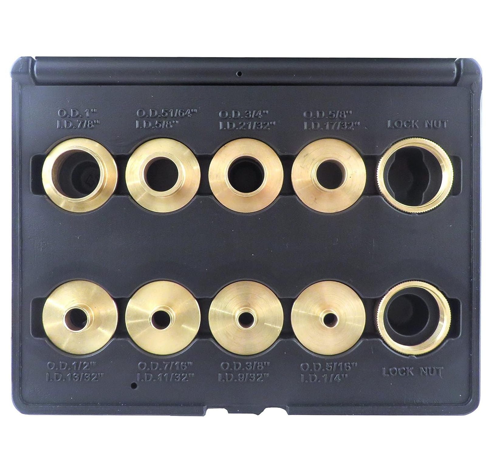 10 Piece Set Solid Brass Precision Machined Router Template Bushings ...