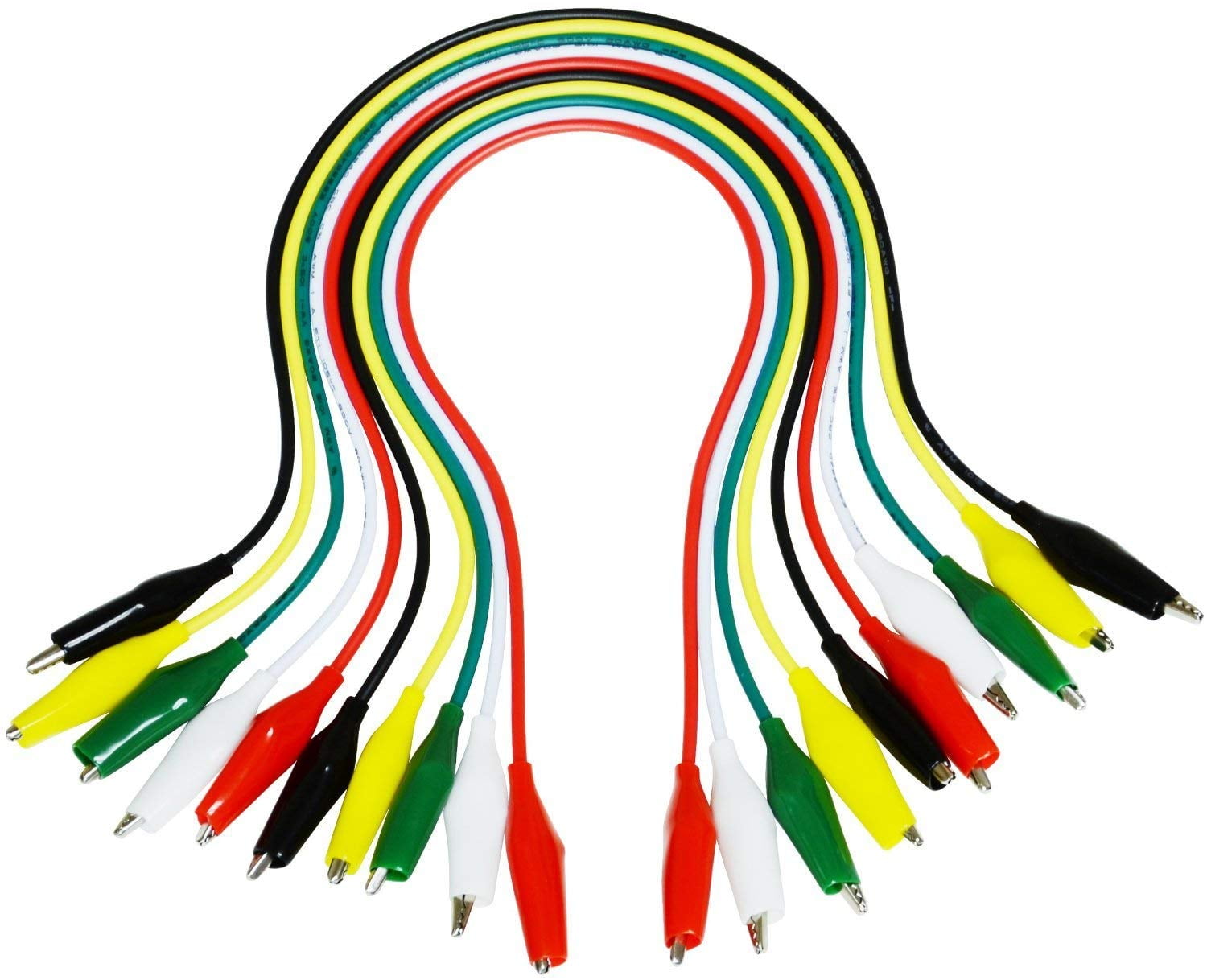 10 Piece Set of Alligator Test Leads - 20" Long - Walmart.com