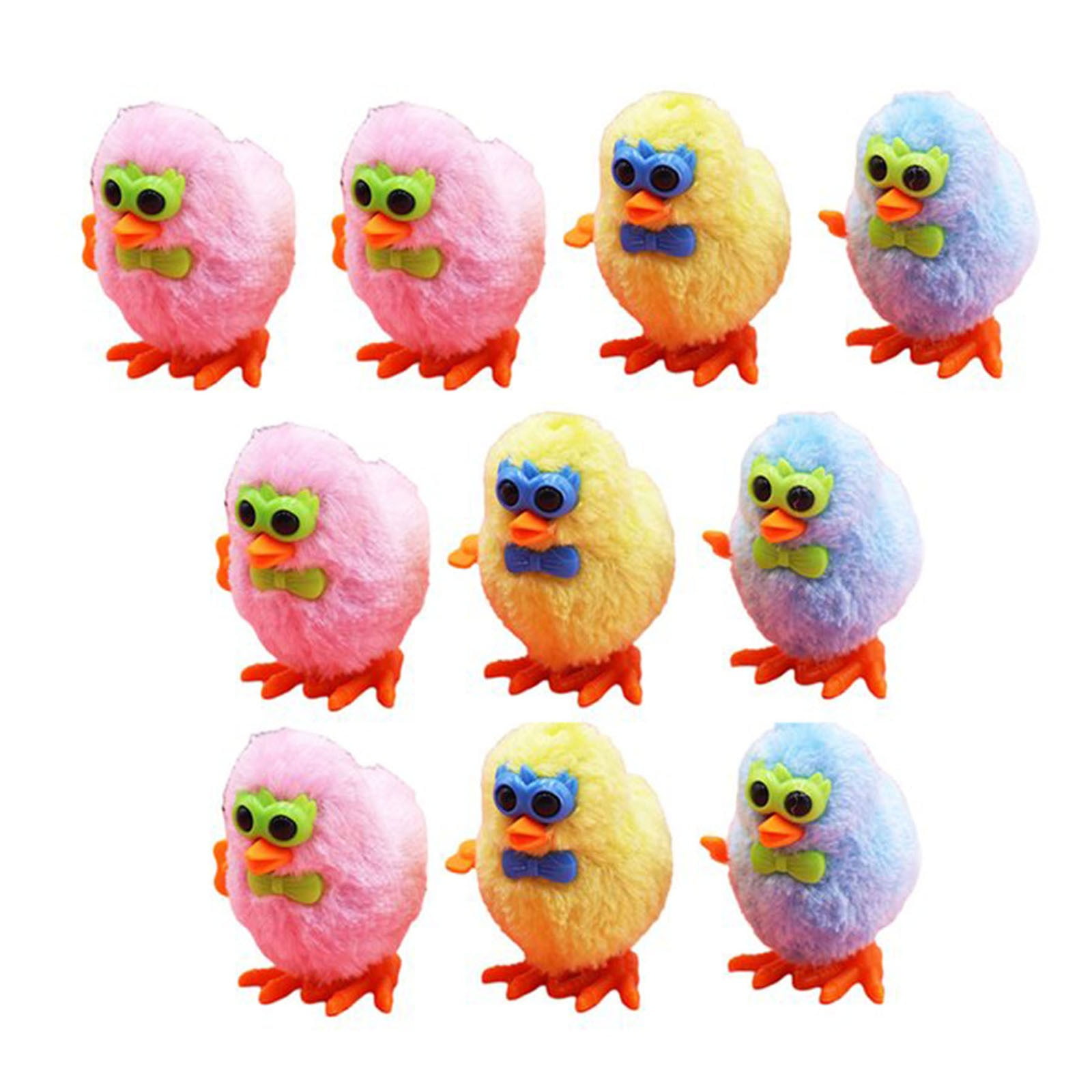 10 - Piece Set of Jumping Chick Wind - Up Toys - Ideal for Easter and ...