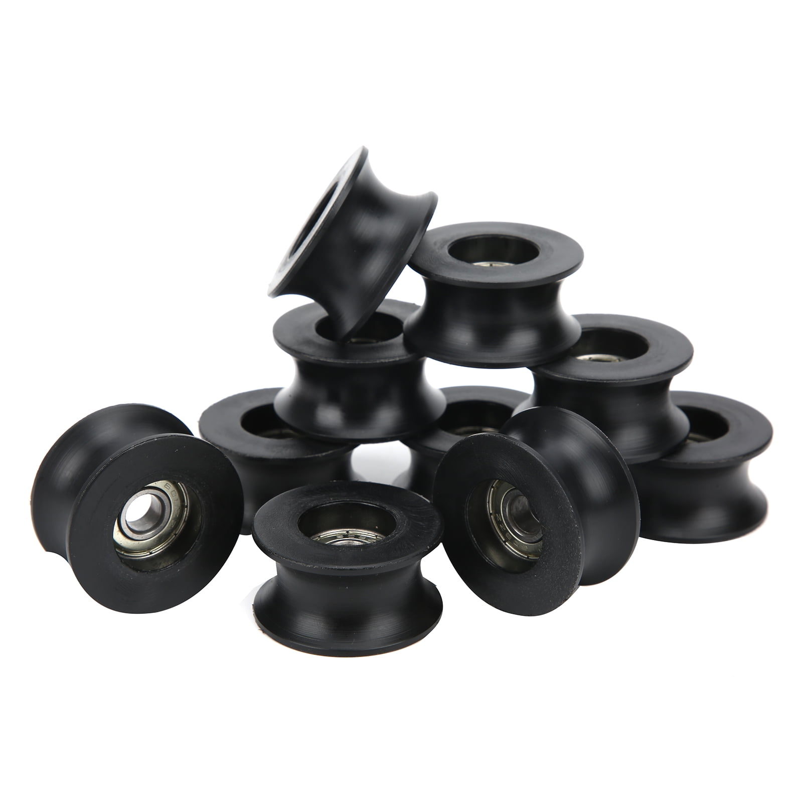 10-Piece Set of Roller Bearings with Deep-U Shaped Grooves, Nylon ...