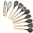 10-Piece Silicone Kitchen Utensil Set - Heat Resistant Non-Stick ...