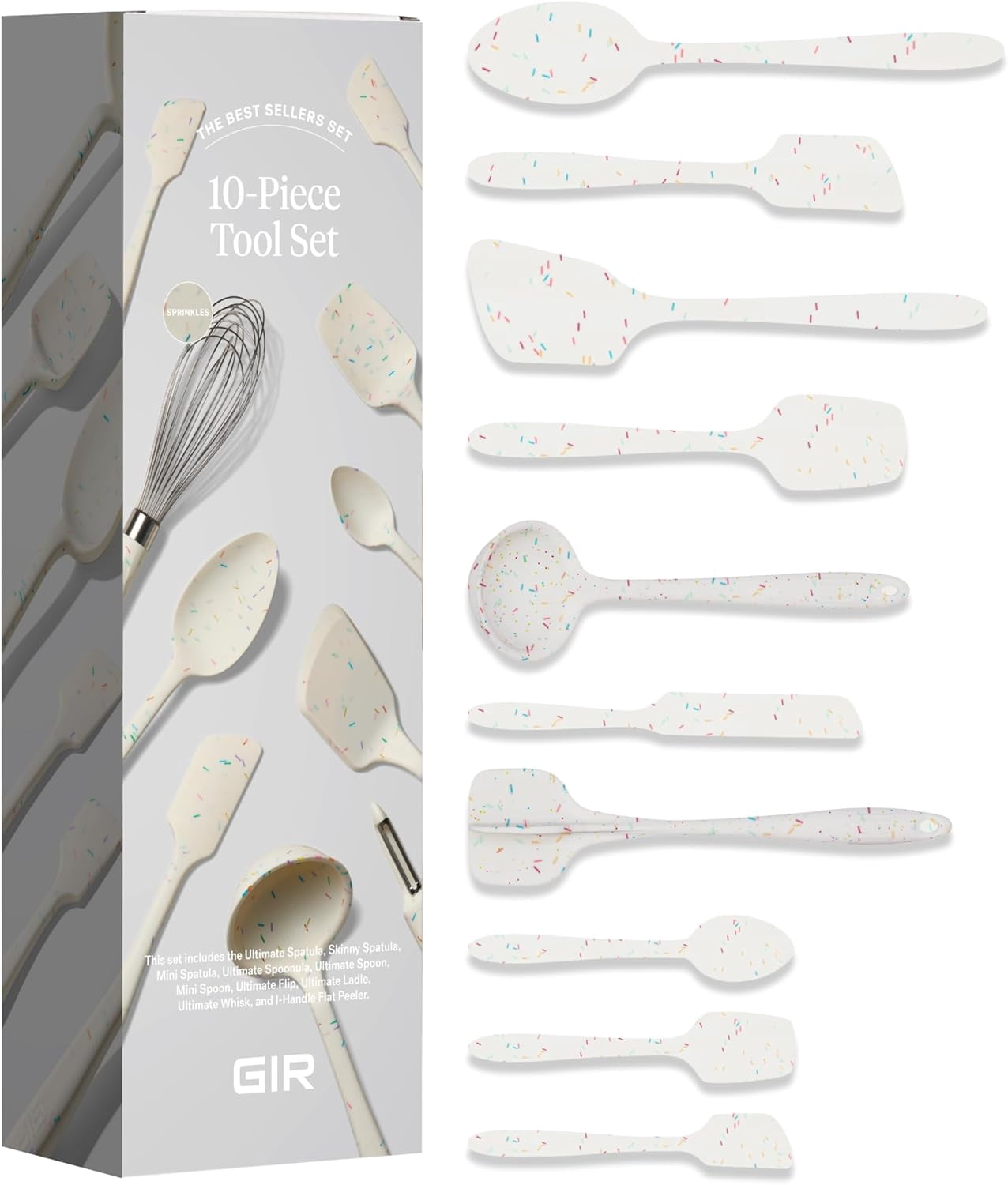 10-Piece Silicone Ultimate Kitchen Utensil Set – Spatulas, Ladle, Flip ...