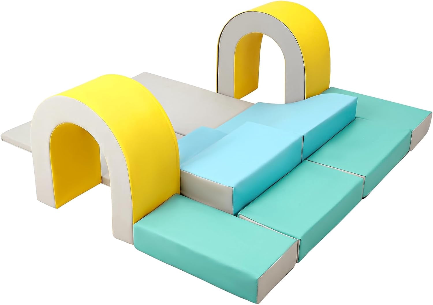 10-Piece Soft Foam Climbing Block Set, Indoor Playset for Infants ...