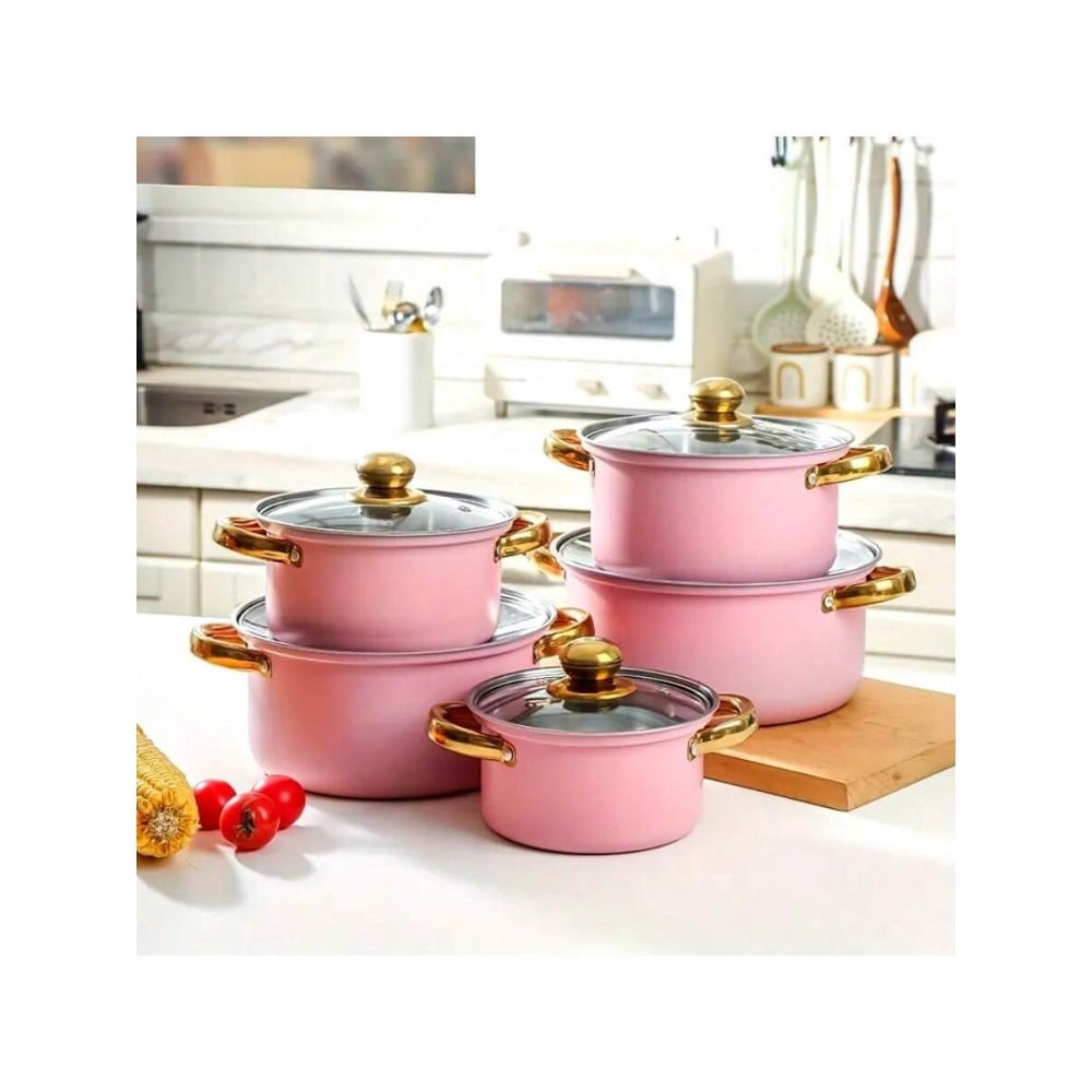 10-Piece Stainless Steel Kitchen Induction Cookware Set - Premium Non ...