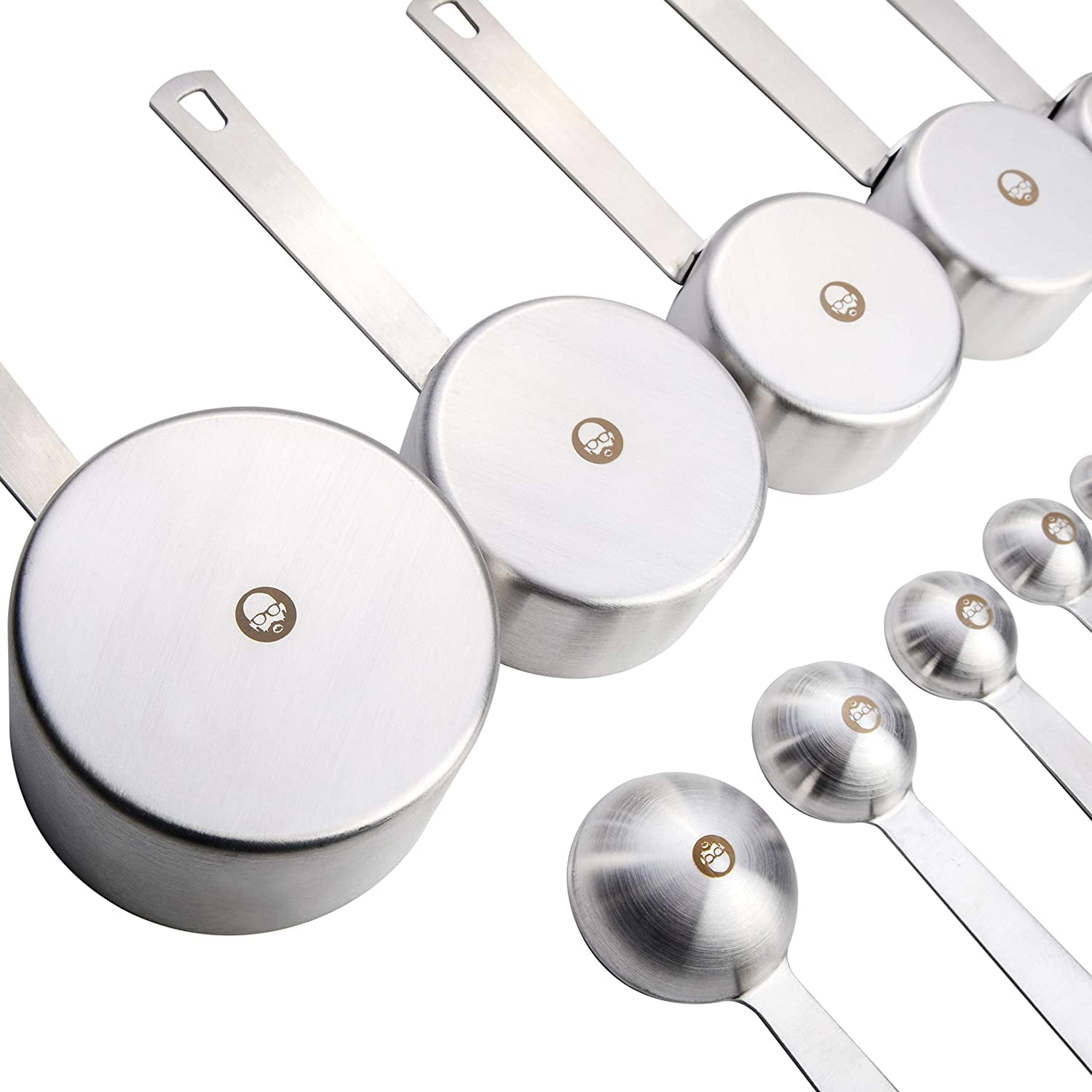 10-Piece Stainless Steel Measuring Cups and Spoons Set – Heavy-Duty ...