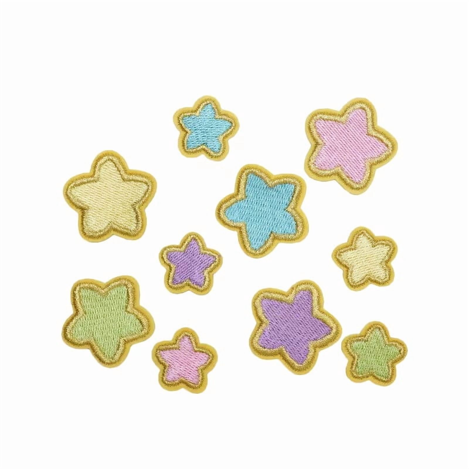 10-Piece Star Embroidery Iron-On Patches for Clothes, Hats, Bags, Shoes ...