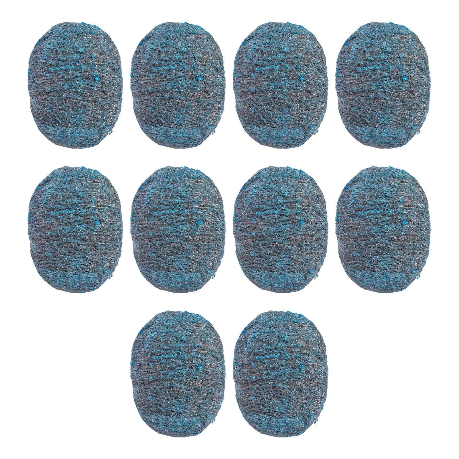10-Piece Steel Wool Soap Pads with Built-In Cleaning Powder for Heavy ...