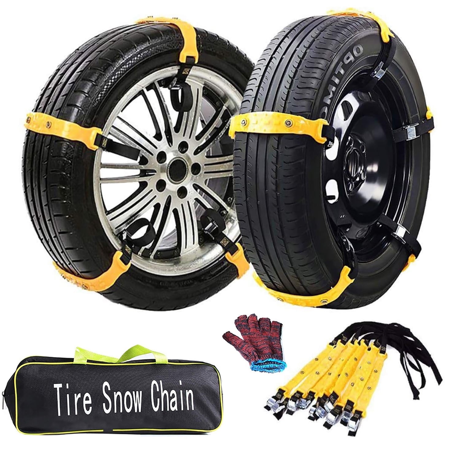 10-Piece Universal Snow Chains for Cars, SUVs, and Trucks – Anti-Slip ...