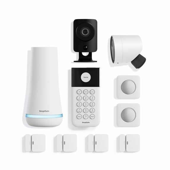 SimpliSafe 10-Piece Smart Wireless Home Security System with Indoor ...