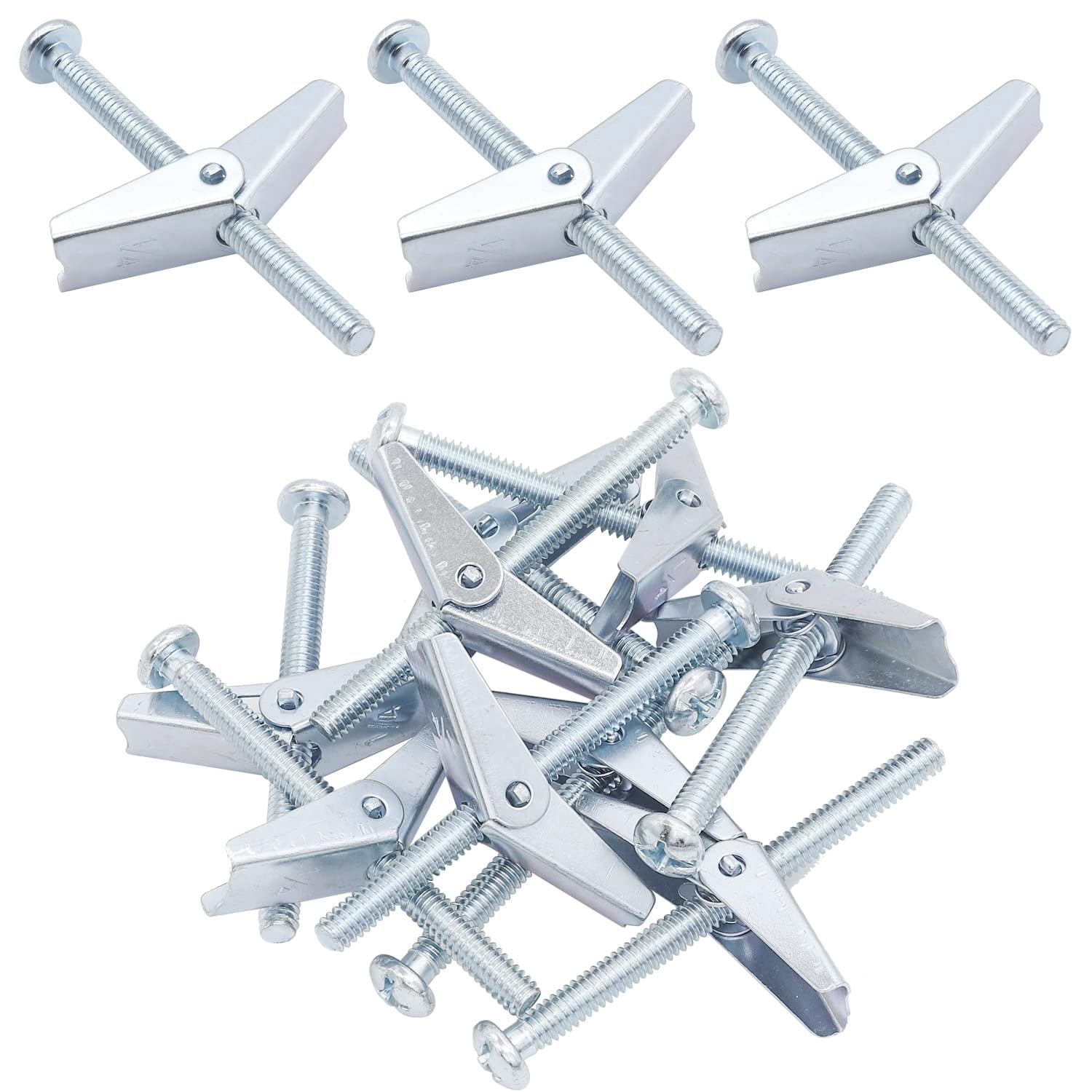 10 Pieces 1/4 Inch Toggle Anchors for Drywall, Anchor Bolts, Drywall ...