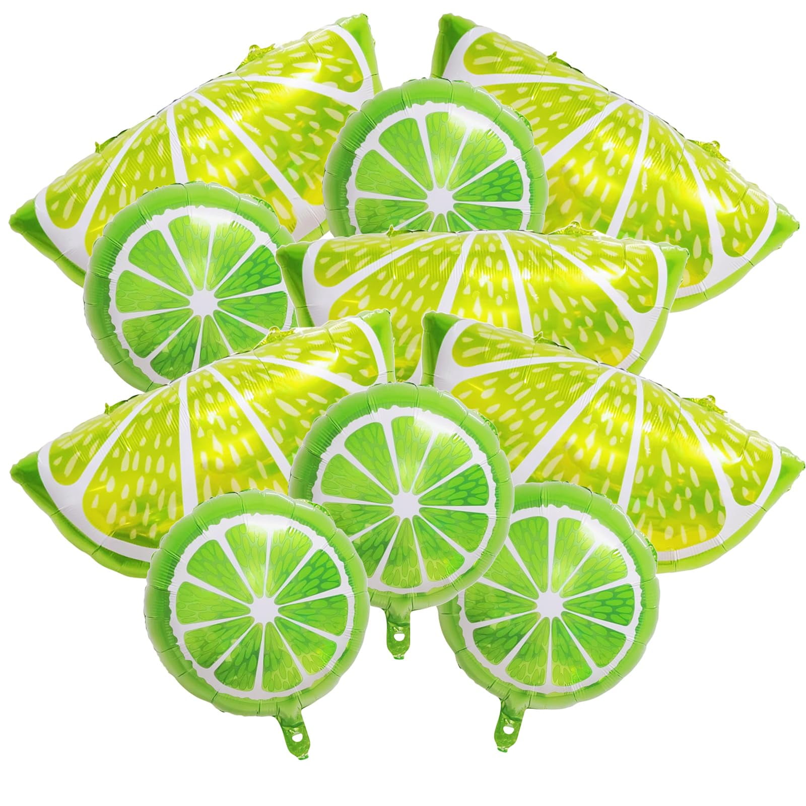10 Pieces 2 Sizes Lime Slice KKS1 Balloons Set - 27 Inches and Medium ...
