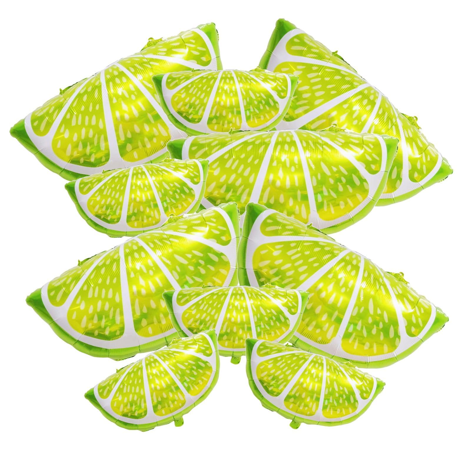 10 Pieces 2 Sizes Lime Slice NSD3 Balloons Set - 27 Inches and Medium ...