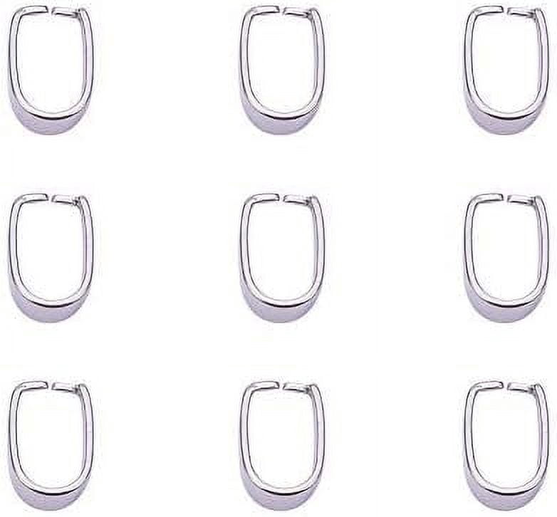10 Pieces 201 Stainless Steel Pinch Clip Bail Clasp Dangle Charm Bead ...