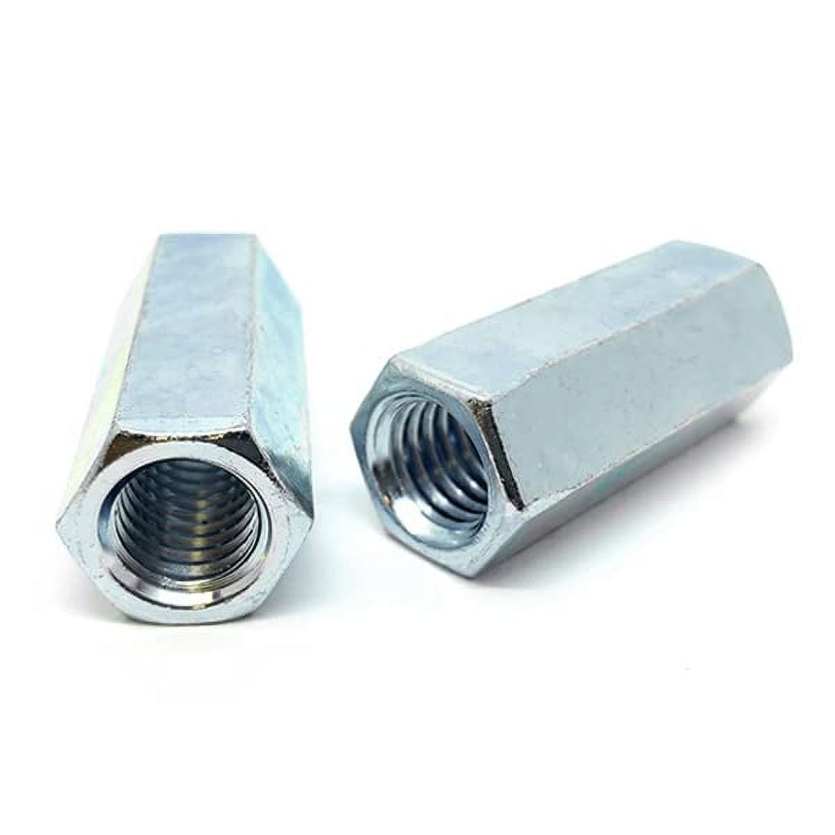 (10 Pieces) 3/8-24 X 1-1/8" Steel Coupling Nuts Zinc - Walmart.com