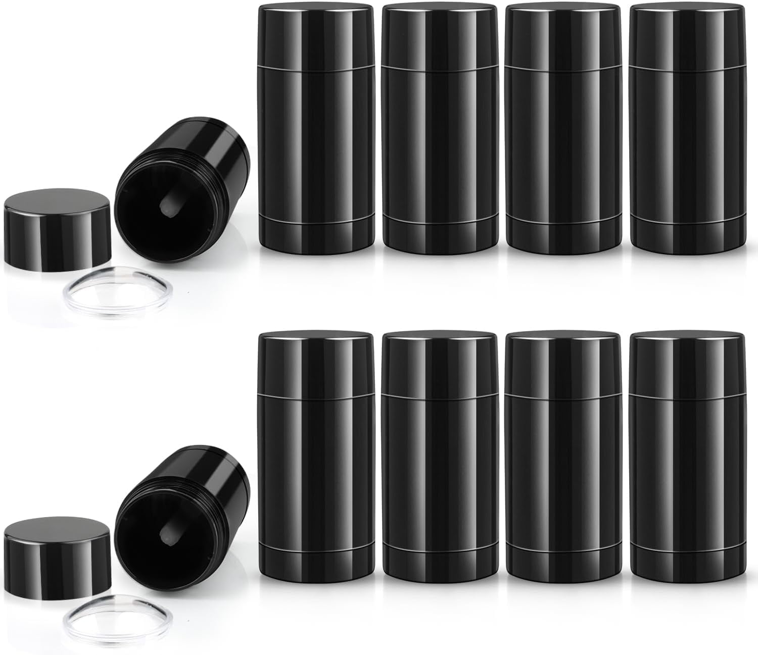 10 Pieces 30ml/1oz Black Deodorant Containers Plastic Bottom Filling ...