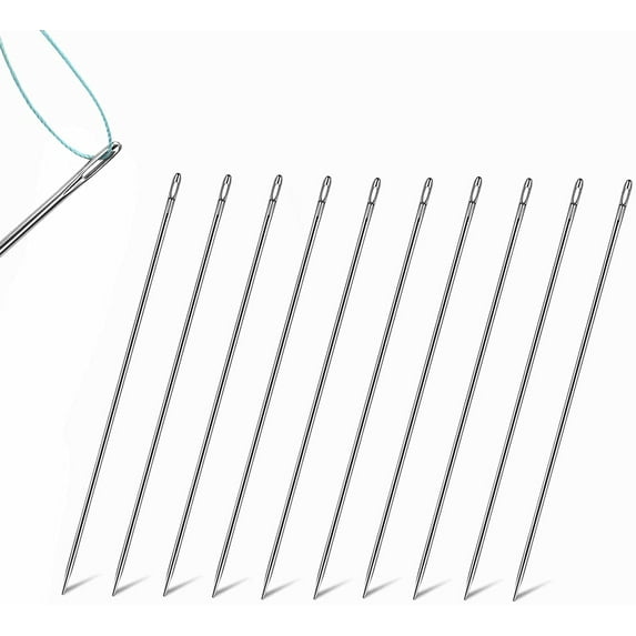 10 Pieces 6 Inch Upholstery Needle Long Straight Hand Needle Stainless ...