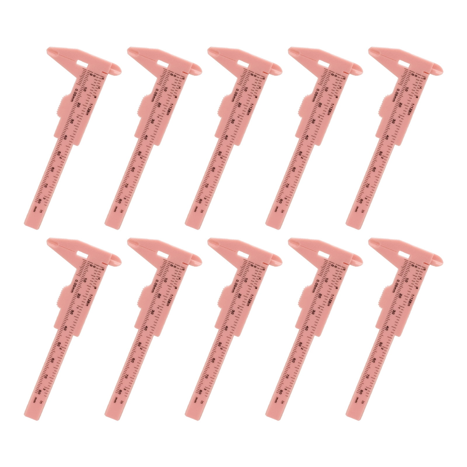 10 Pieces 80 mm Mini Plastic Caliper Vernier Caliper Double Scale ...
