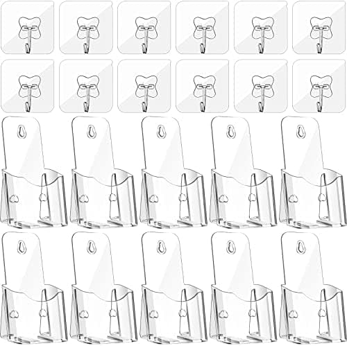 10 Pieces Acrylic Brochure Holders 4 Inches Wide Pamphlet Display Stand ...