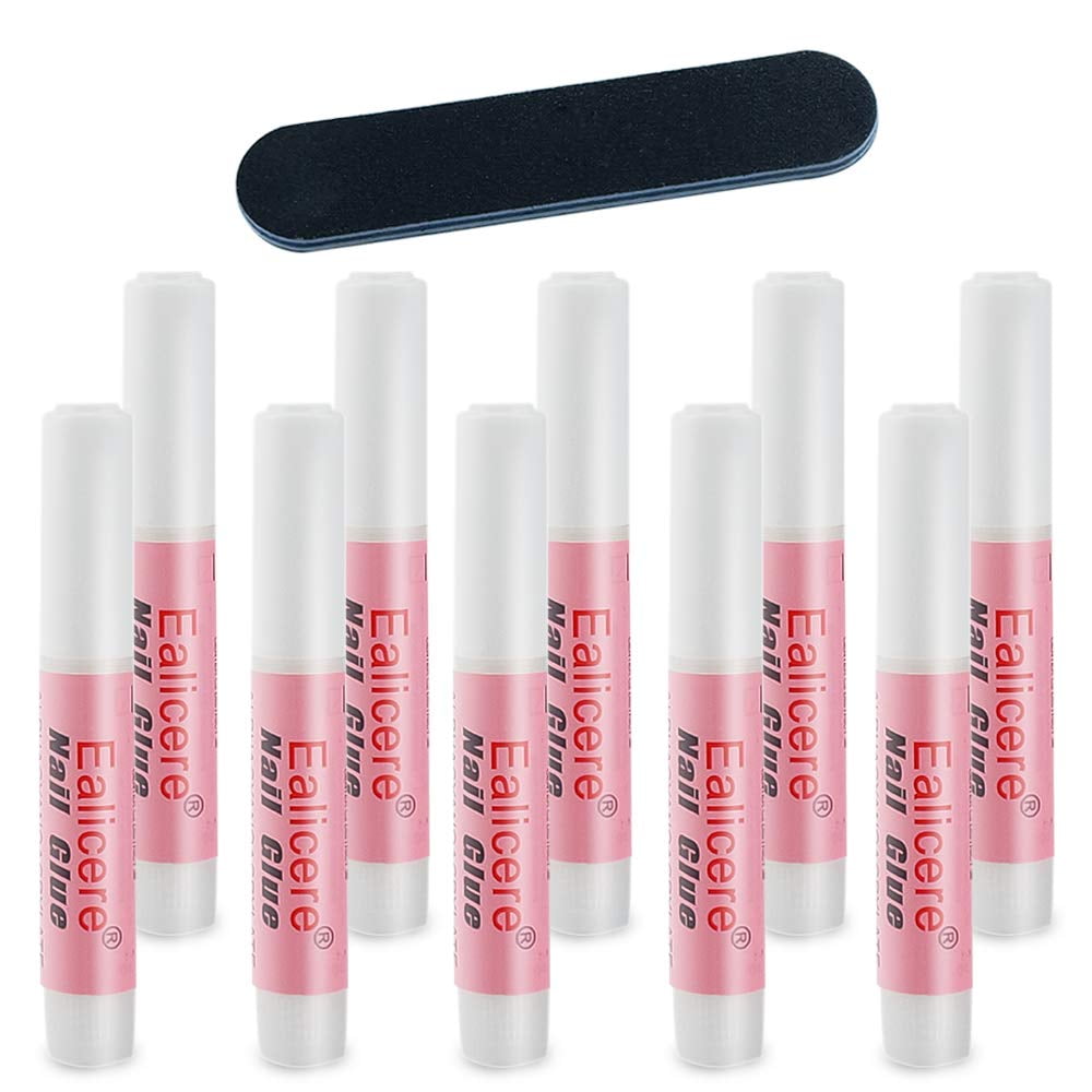10 Pieces Adhesive Nail Glue for Acrylic Nail Tips Long Lasting,Nail ...