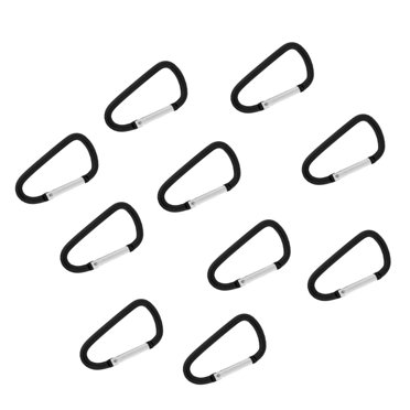 10/Pack, Advantus Carabiner Key Chains, Split Key Rings, Aluminum ...