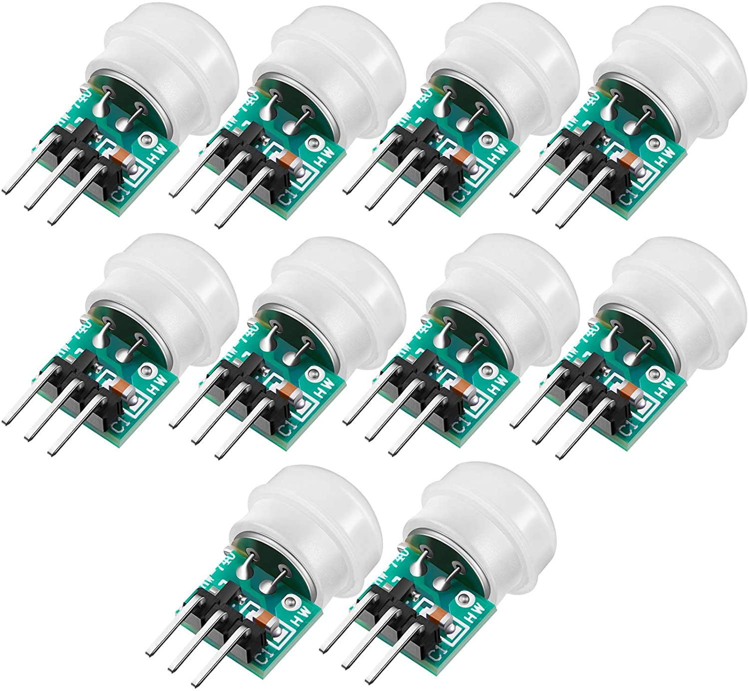 10 Pieces Am312 PIR Sensor Mini PIR Motion Sensor Human Module Pyroelectric Infrared Modules 2 ...