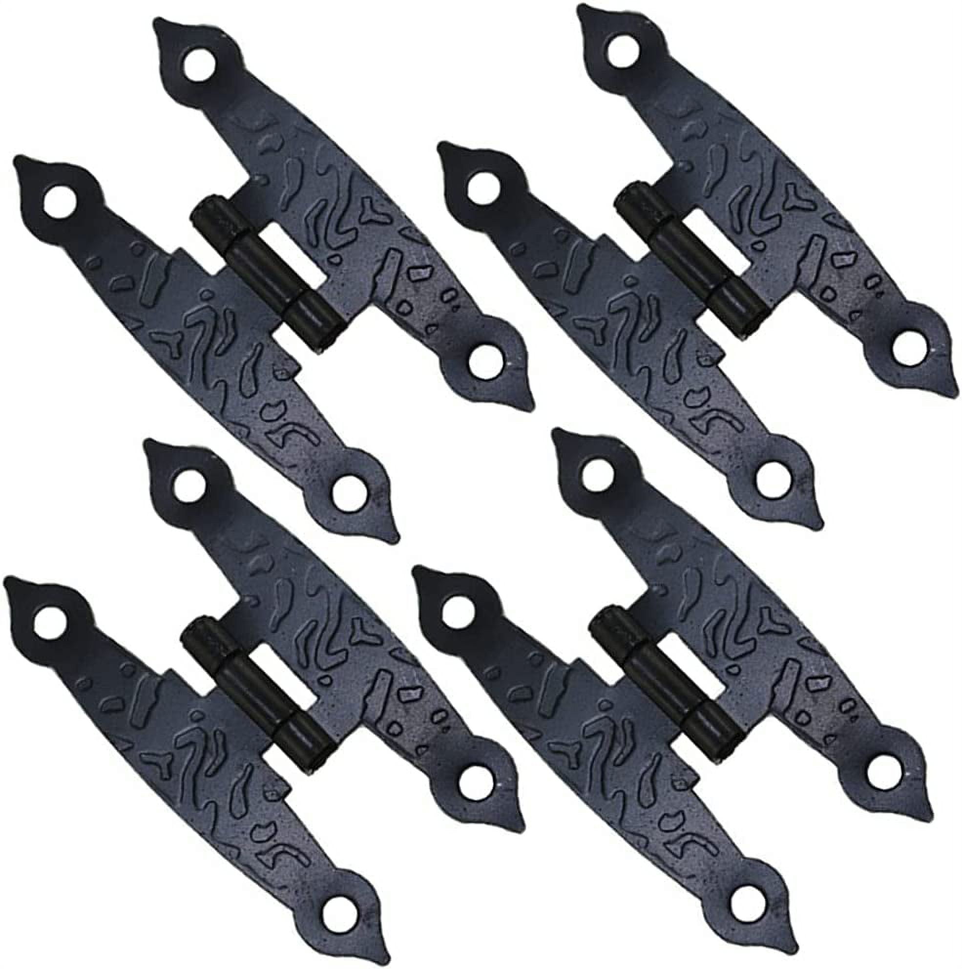 10 Pieces Antique Black Cabinet Luggage Door Hinges Decoration Hinges ...