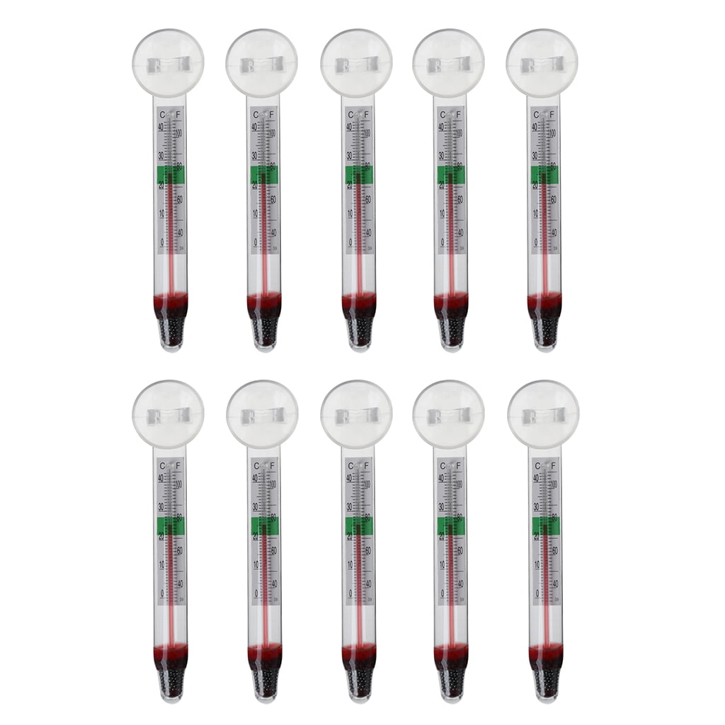 10 Pieces Aquarium Floating Fish for Thermometers Easy to Read No Messy ...