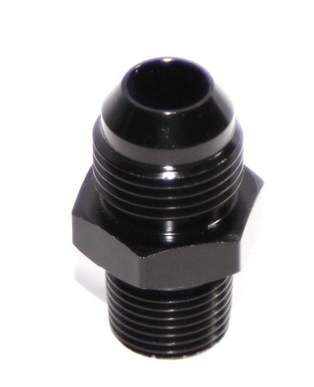 10 Pieces Of BLACK 8AN AN-8 to 3/8" NPT Male Thread Straight Aluminum ...