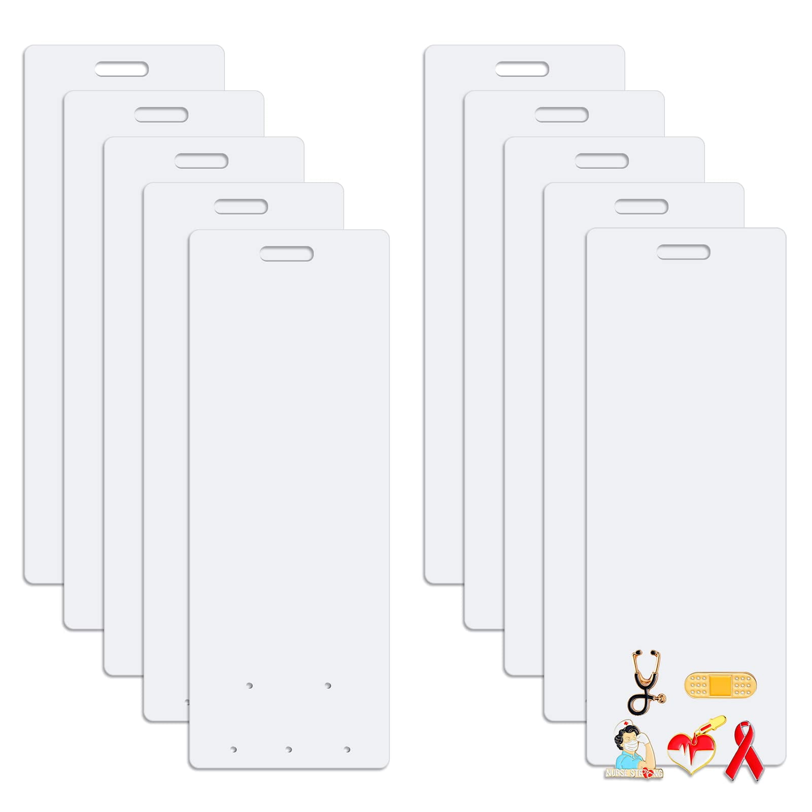 10 Pieces Badge Buddy Pin Holder for Nursing Pins Blank Badge Buddy ...
