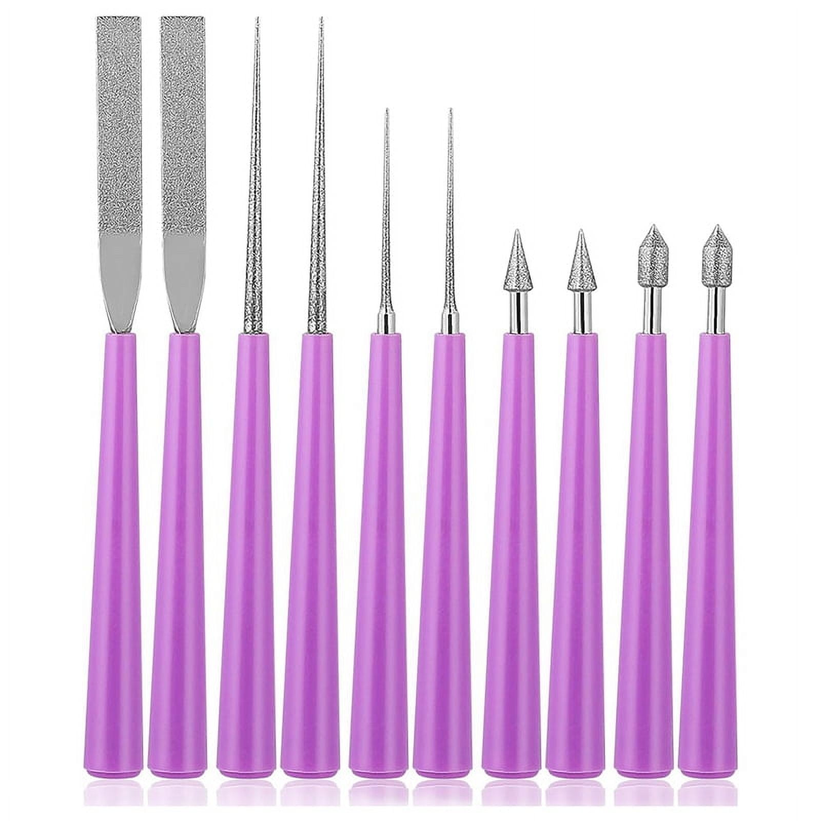 10 Pieces Bead Reamer Tools for Jewelry Making Pointed Beading Hole ...