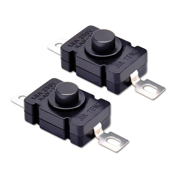 10 Pieces Black Latching Mini On/Off Switch Self-Lock Push Button ...