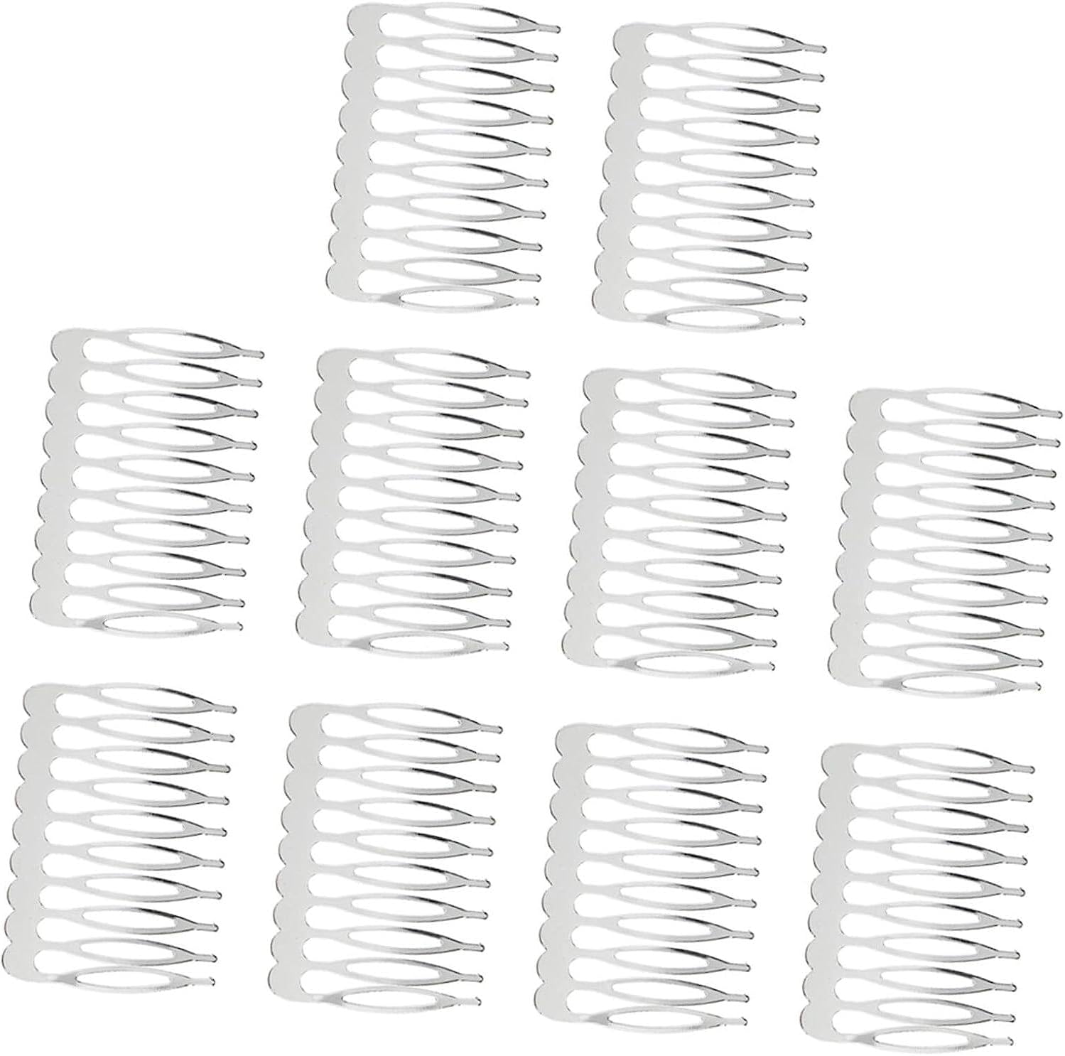 10 Pieces Blank Hair Clips Combs Pins Barrettes Wedding Bridal Metal ...