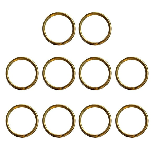 10 Pieces Brass Round Chain Rings Key Holder Loop Gold, 30mm - Walmart.com