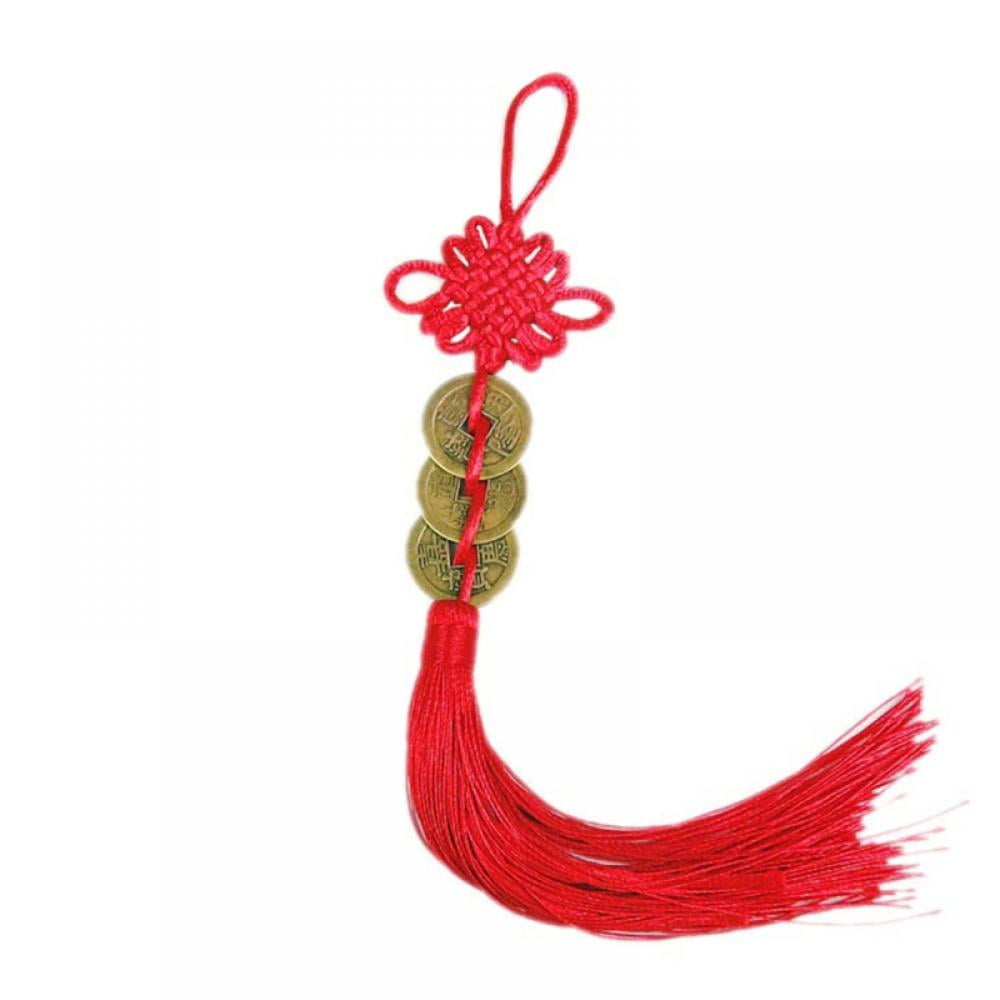 10 Pieces Chinese Knot Red String Feng Shui Charm Vintage I-Ching Lucky ...