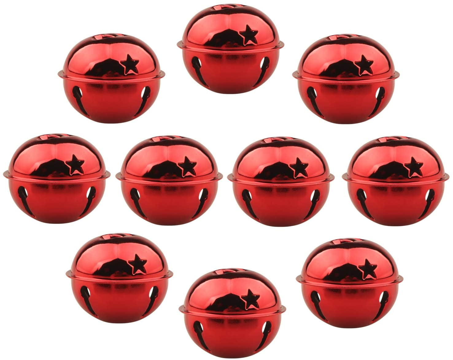 10 Pieces Christmas Tree Decorations Bells Multicolor Christmas Tree ...
