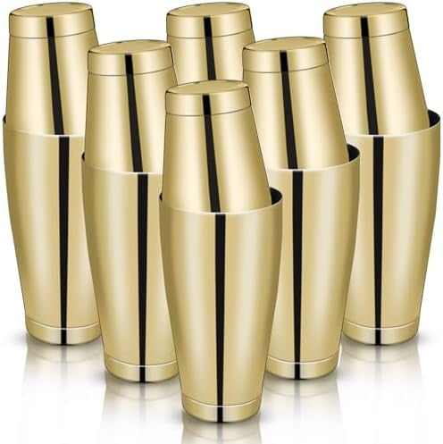 10 Pieces Cocktail Shakers Professional Bar Boston Shaker Set Stainless ...