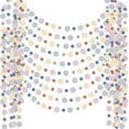 10 Pieces Colorful Paper Circle Garland Banner Hanging Dot Decorations ...