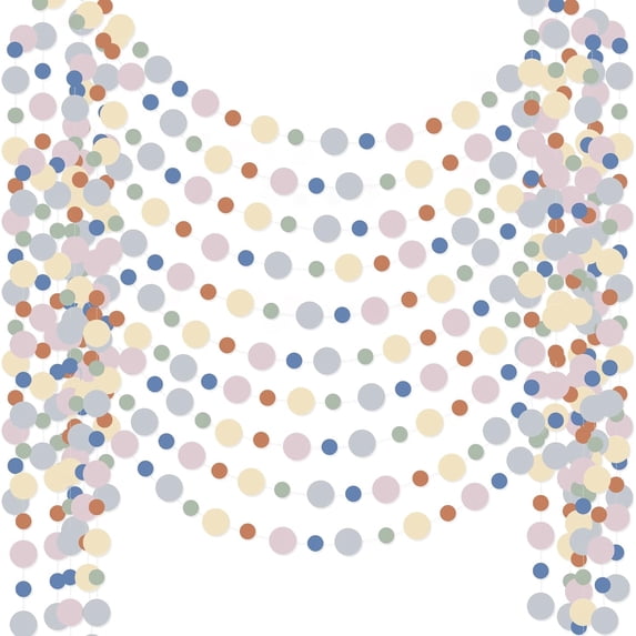 10 Pieces Colorful Paper Circle Garland Banner Hanging Dot Decorations ...