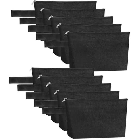 DIY Craft Canvas Zipper Pouch | Blank Canvas Makeup Bag for Cosmetics ...