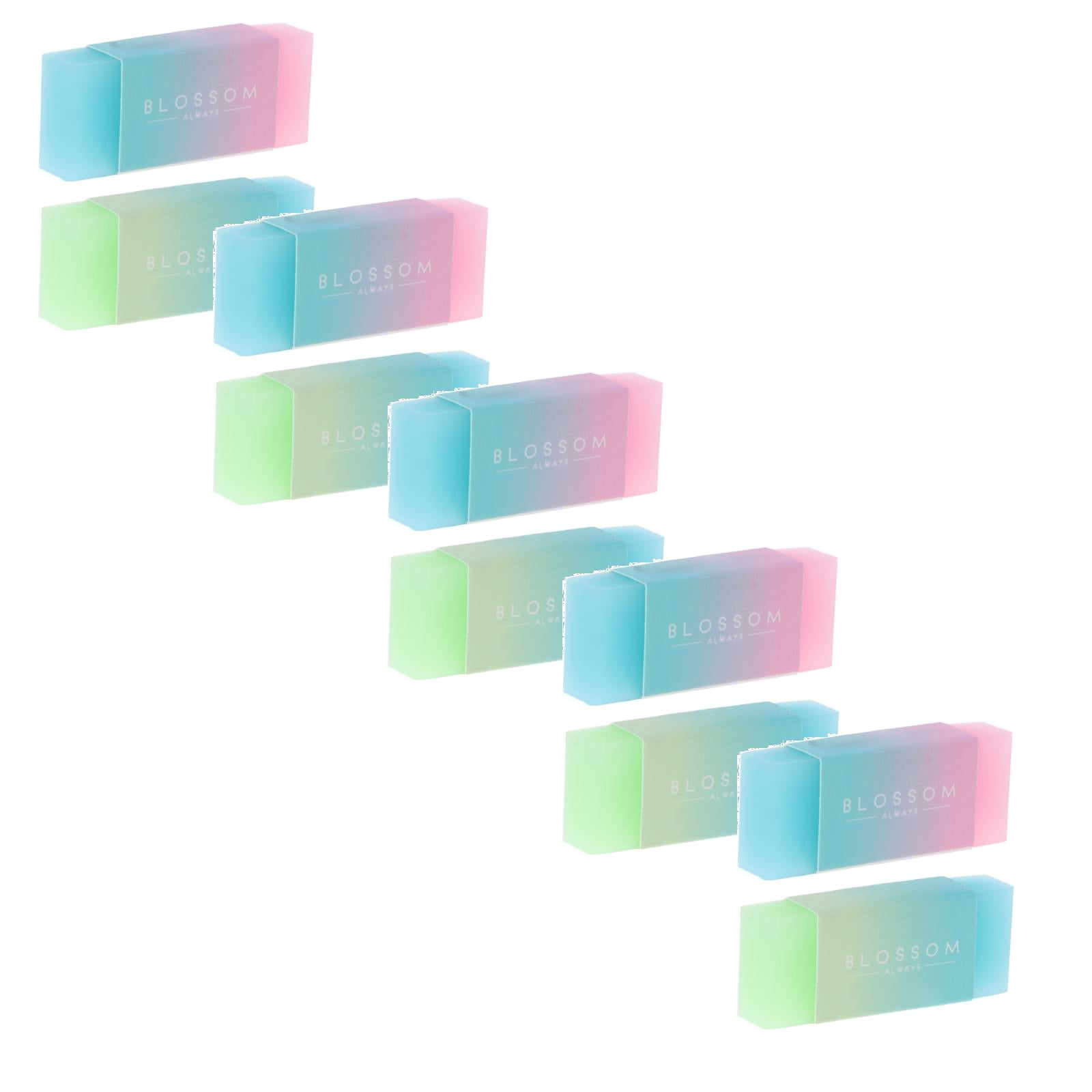 10 Pieces Cute Rubber Double Colored Pencil Eraser Cute Erasers for ...