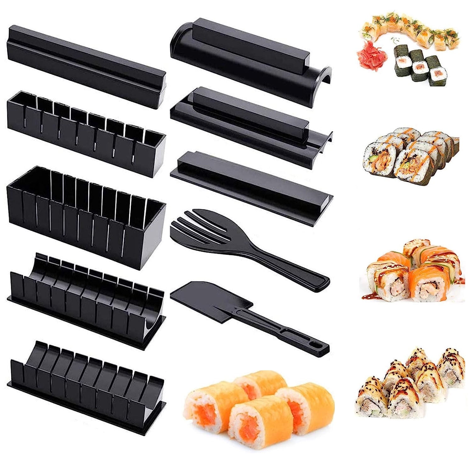 10 Pieces DIY Home Sushi Making tool Kit with Complete Sushi Set ...