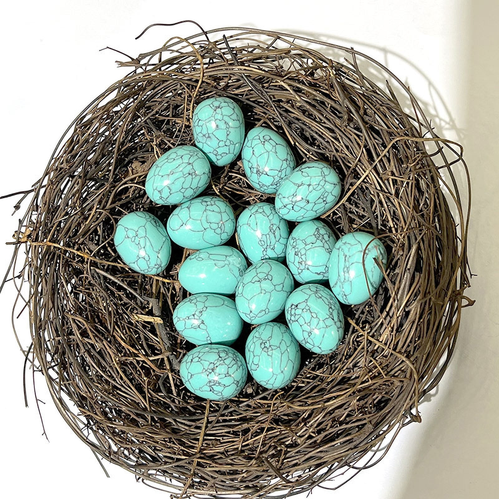 10 Pieces Easter Stone Egg Rock 20mm Crystal Gemstone Polished Mineral ...