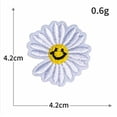10 Pieces Embroidered Daisy Flower Cloth Stickers - Self-Adhesive DIY ...