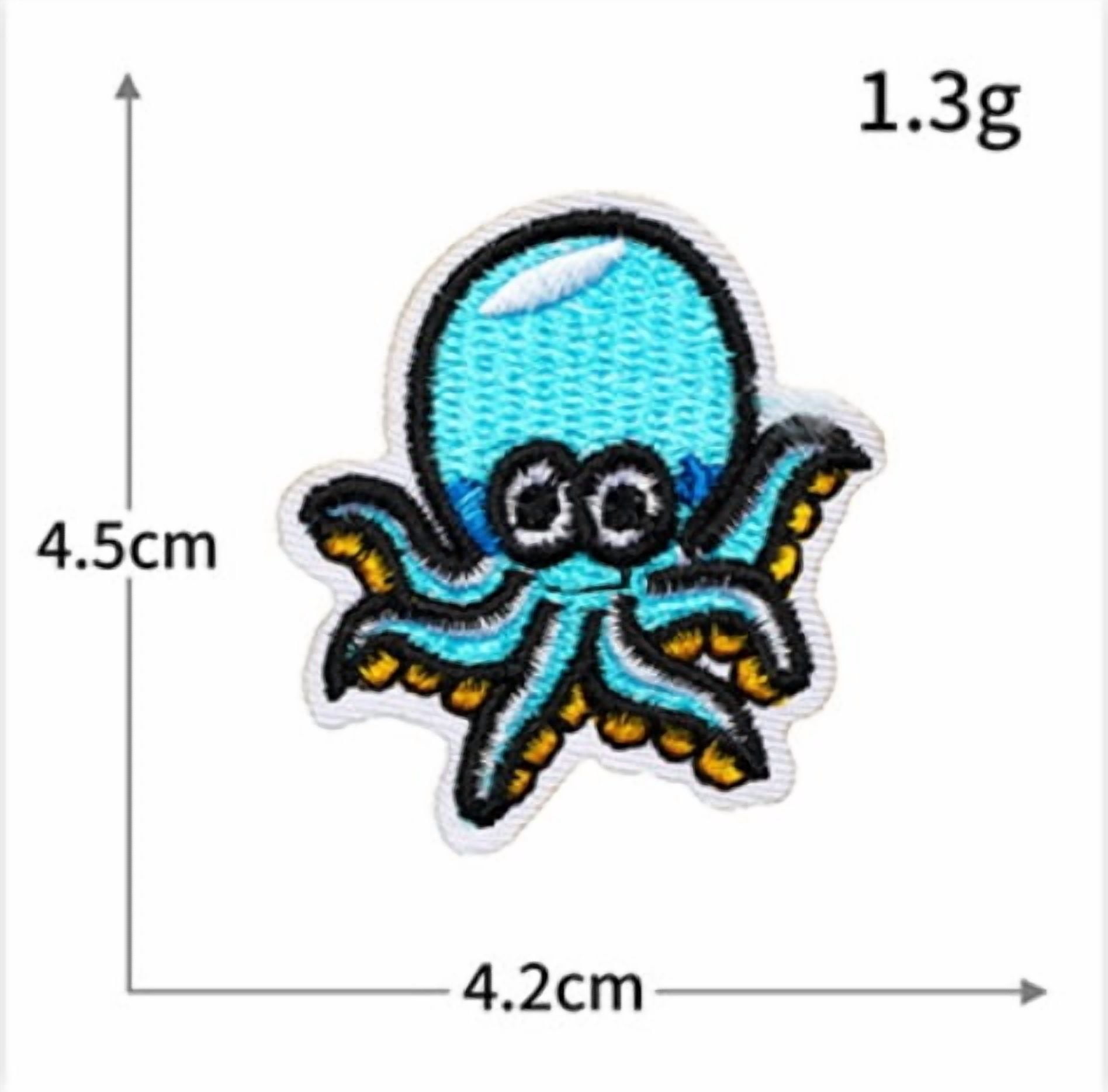 10 Pieces Embroidered Fish, Shrimp, Starfish & Shell Stickers - Self ...