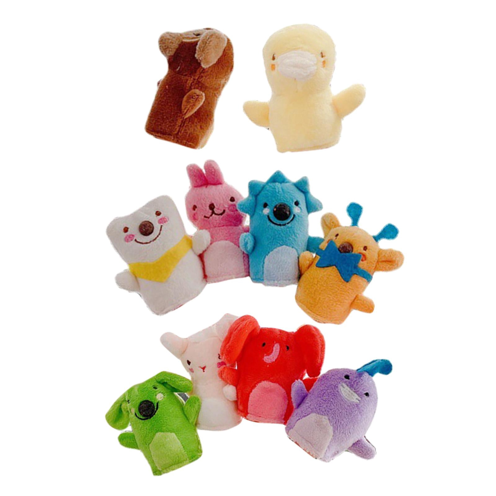 10 Pieces Finger Puppet Set Time, Soft Plush Animals Finger Puppet Toys ...